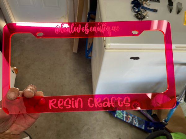 LICENSE PLATE FRAME (Custom Acrylic) – Fusion Auto Conceptz